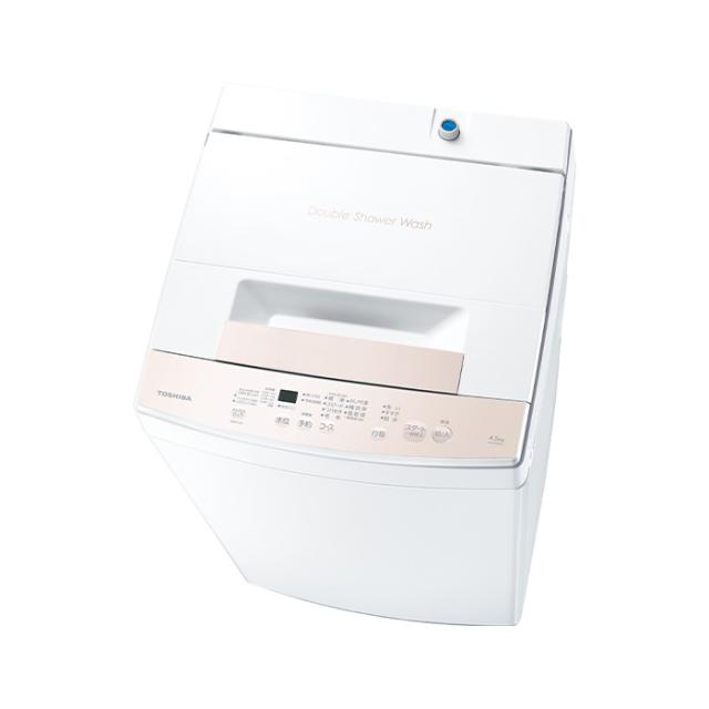 東芝 全自動洗濯機 洗濯・脱水 4.5kg AW-45GA4-W ピュアホワイト 上開き Wシャワー洗浄 ダブルシャワー洗浄 縦型 つけおきコース