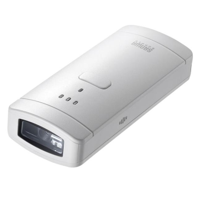 サンワサプライ Bluetooth対応2次元バーコードリーダー（抗菌） BCR-BT2D3W ホワイト