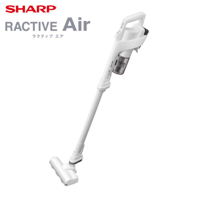 シャープ コードレススティック掃除機 ラクティブエア EC-AR11-W ホワイト系 遠心分離サイクロン スティッククリーナー やさしい運転音 軽量