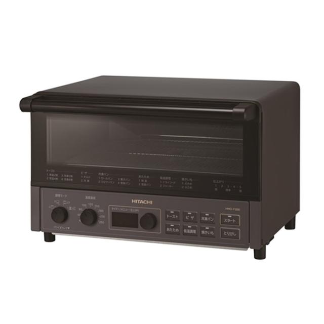 日立 コンベクションオーブントースター 角型パン4枚対応 ノンフライ調理 低温調理 HMO-F300-B ストーンブラック レシピ付き 冷凍パン 解凍 リベイク 2段焼き網 ドライフルーツ 9段階温度設定 コンベクショントースター