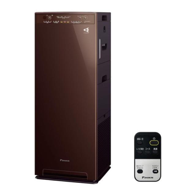 ダイキン 加湿ストリーマ空気清浄機 加湿55タイプ 2026年モデル 空清〜25畳 加湿〜14畳 MCK556A-T ブラウン ワイヤレスリモコン付 スリムタワー型 省スペース パワフル加湿 ウイルス抑制 カビ菌抑制 花粉対策