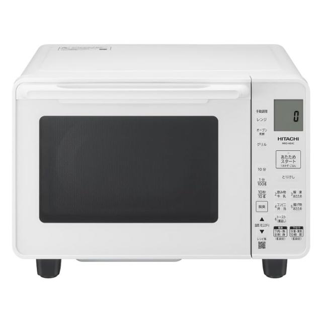 日立 22L オーブンレンジ 電子レンジ MRO-HE4C-W ホワイトフラット庫内 250℃オーブン1段