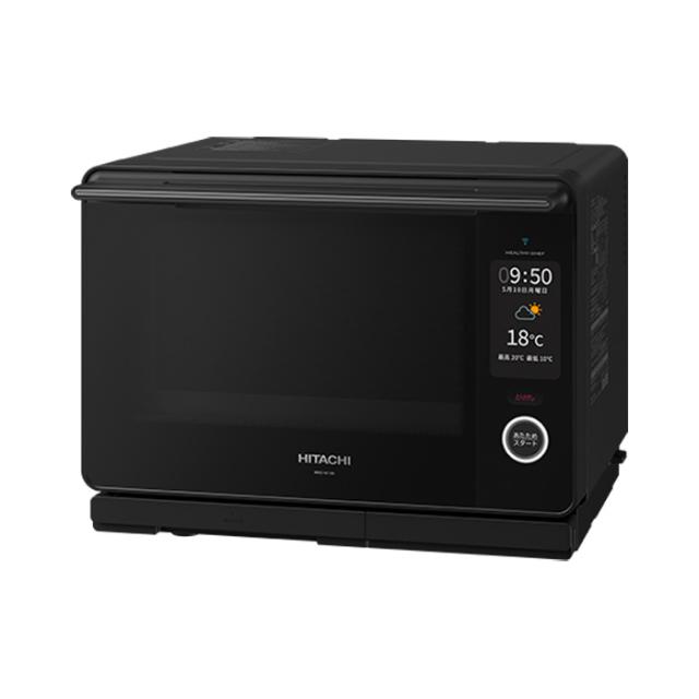 日立 30L 過熱水蒸気オーブンレンジ ヘルシーシェフ MRO-W10B-K フロストブラック