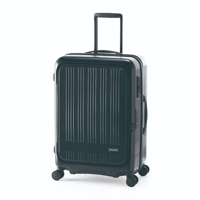 A.L.I ハードキャリーケース MAXBOX 5〜7泊 70L〜78L MX-8011-24W-MBK マットブラック アジア・ラゲージ スーツケース 手荷物預け無料サイズ 横開きフロントオープン