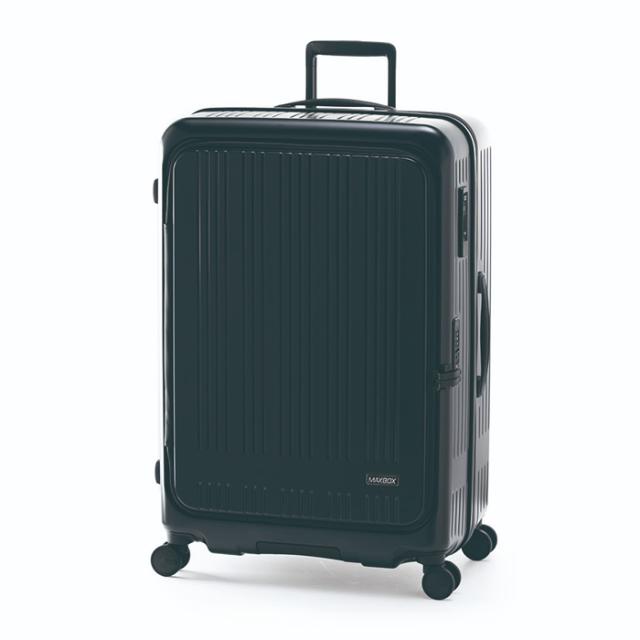 A.L.I ハードキャリーケース MAXBOX 10泊以上 100L〜110L MX-8011-28W-MBK マットブラック アジア・ラゲージ スーツケース 手荷物預け無料最大サイズ 横開きフロントオープン