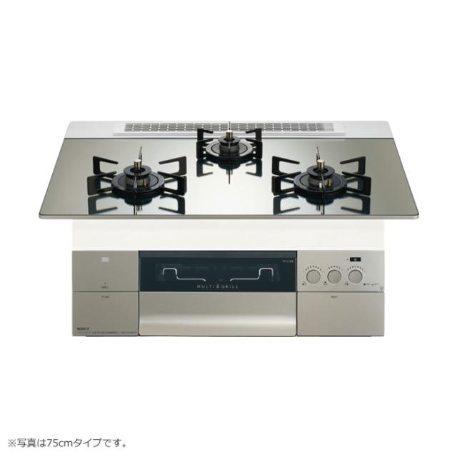 ノーリツ プロパンガス用 60cmビルトインコンロ PROGRE FLAT プラチナシルバー N3S22PWASKSTEC-LPG