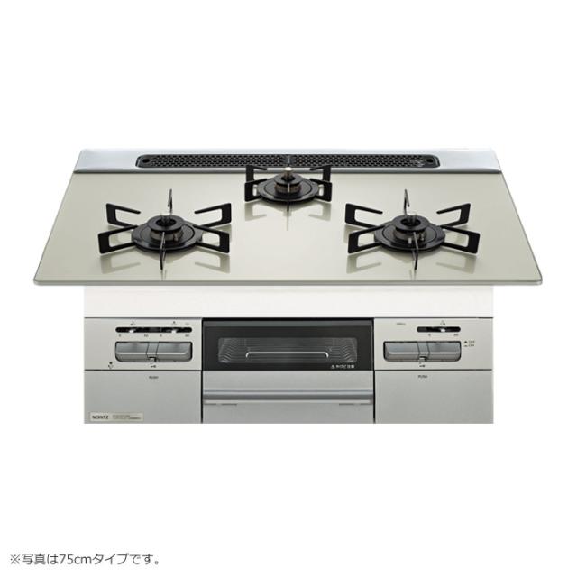 ノーリツ 都市ガス用 60cm天板ビルトインコンロ Mikke ミッケ N3WV6RWAP2SIC-13A ムーンシルバー