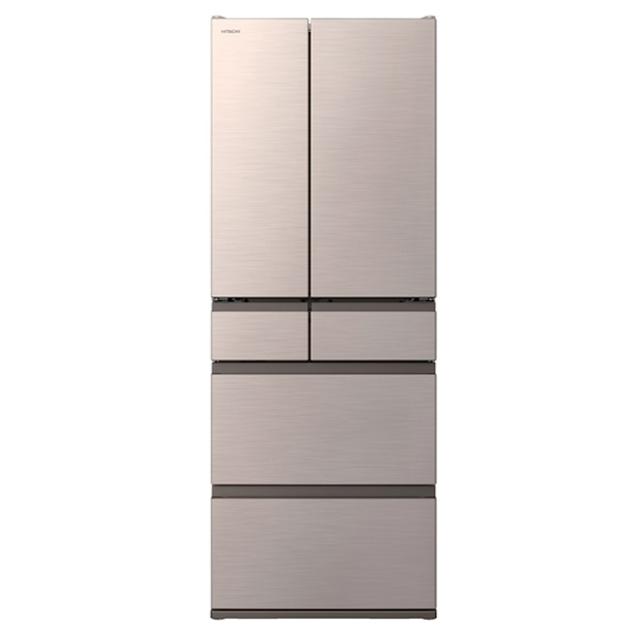 【配送＆設置無料】日立 冷蔵庫 617L フレンチドア 観音開き 6ドア HWCタイプ R-HWC62X-N ライトゴールド