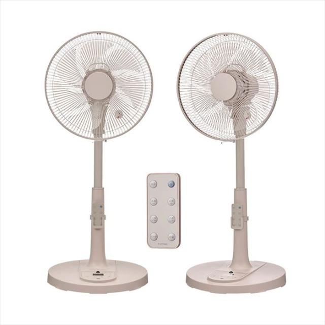 ユアサプライムス YUASA DC 扇風機 DC温度センサー扇風機 DCモーター タイマー付き 静音設計 省エネ 首振り 風量調節可能 YGT-DH3455GFR-C ベージュ