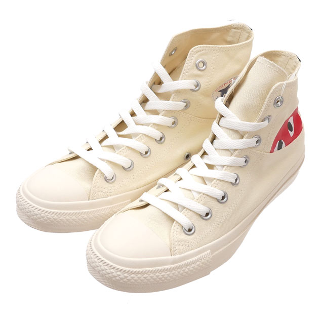 新品 プレイ コムデギャルソン PLAY COMME des GARCONS x コンバース CONVERSE ALL STAR HI PCDG オールスター スニーカー WHITE ホワイト 白 フットウェア