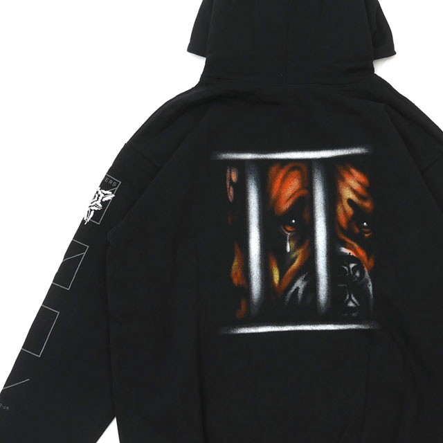 新品 ナンバーズ Numbers AYALA SAD DAWG-HOODED FLEECE パーカー BLACK ブラック SWT/HOODY