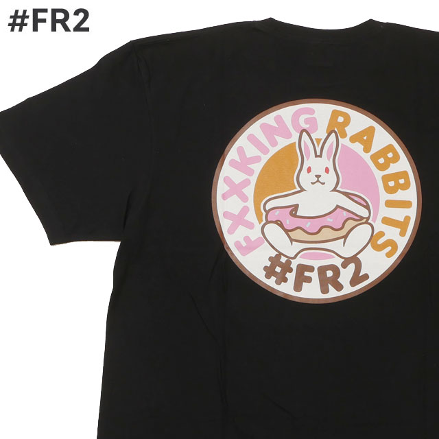 (2023新作)新品 エフアールツー #FR2 Rabbit Donut T-shirt Tシャツ #FR2 BLACK ブラック スモーキングキルズ ボックスロゴ Fxxking Rabbの ...