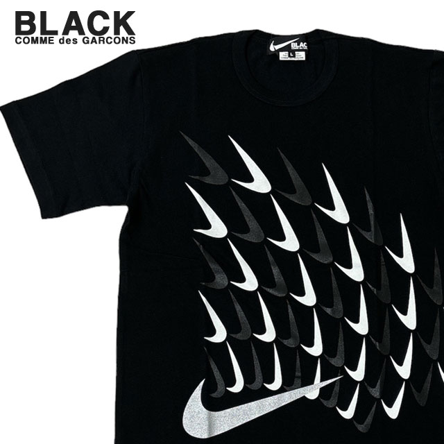 【価格見直しました】 新品 ブラック コムデギャルソン BLACK COMME des GARCONS x ナイキ NIKE VERTICAL SWOOSH TEE Tシャツ 半袖Tシャツ