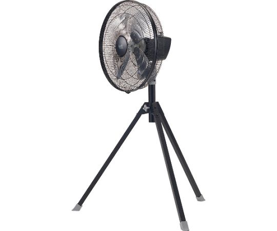 トラスコ中山 全閉式工場扇ルフトハーフェンスタンドタイプ　アルミハネ　ブラック TFLHA-45S-BK 1台