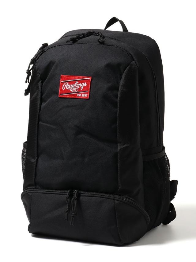 ローリングス Rawlings スプリットバックパック - ブラック/ブラック/レッド デイパック