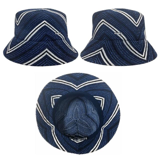 KANGOL 帽子 レトロ バケットハット 父の日 帽子 ストライプ柄 サイズ