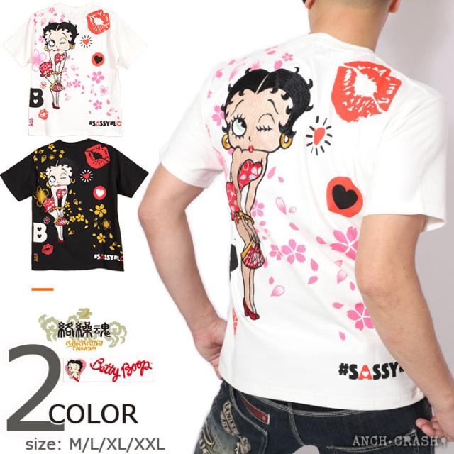 絡繰魂 ベティブープ コラボ 半袖 Tシャツ(232003)カラクリ BETTY BOOP