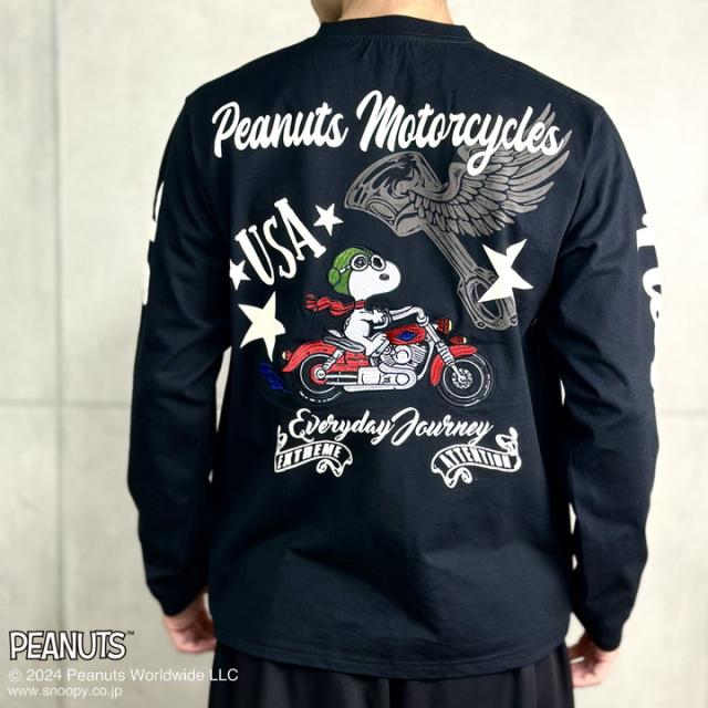 FLAG STAFF SNOOPY コラボ ロンT (451085)【送料無料】フラッグスタッフ スヌーピー 長袖Tシャツ ロングTEE 刺繍