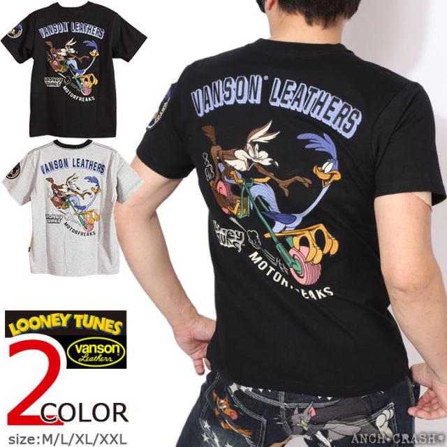 VANSON ルーニー・テューンズ コラボ 半袖Tシャツ (LTV-2506) 【送料無料】バンソン LOONEY TUNES 刺繍 ワッペン