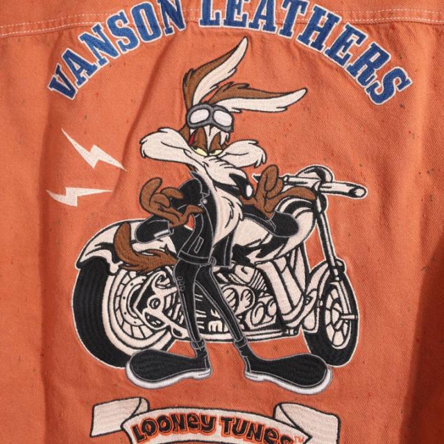 VANSON ルーニー・テューンズ コラボ ネップデニム半袖シャツ (LTV