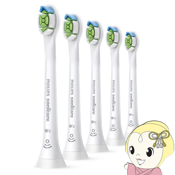 替え歯ブラシ フィリップス PHILIPS HX6075/67 ホワイト ソニッケアー ホワイトプラスブラシヘッド 電動歯ブラシ用替えブラシ5本