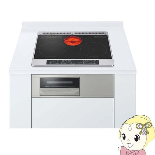 在庫あり　日立 ビルトインIHクッキングヒーター 幅60cm シルバー×ブラック HT-M6S-K 2口+ラジエントの3口 鉄・ステンレス対応 電源200V