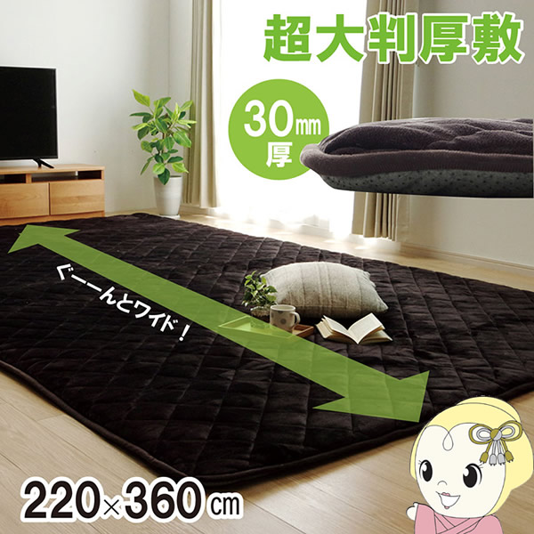 こたつ敷き布団 長方形 イケヒコ ラグ 大きい 幅広ラグ ブラウン IKE-6026209