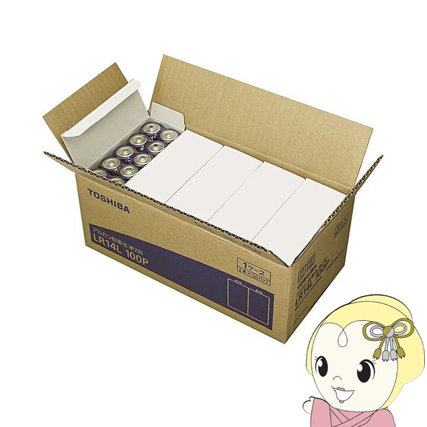 東芝 アルカリ乾電池 単2 100本入