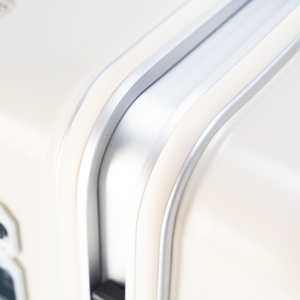 スーツケース フレームタイプ 96L コーラルピンク 前輪ストッパー機能