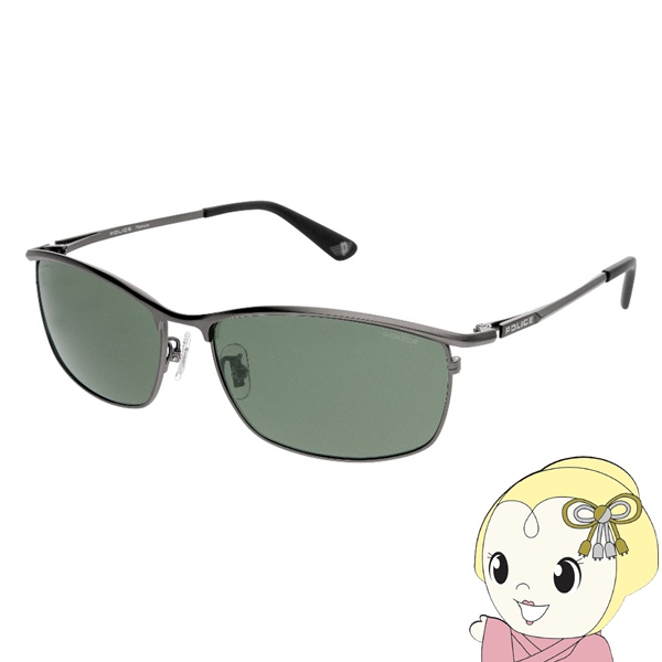 SPLM30J 627P 60 ポリス POLICE サングラス 2024年モデル ジャパンモデル VOLTAGE ボルテージ スクエア フルリム 偏光レンズ