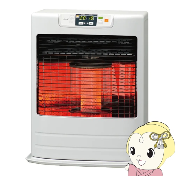 FF式石油ストーブ トヨトミ FR-V5524-W ホワイト 木造15畳/鉄筋23畳 タンク別置きタイプ 赤外線と温風のダブル暖房