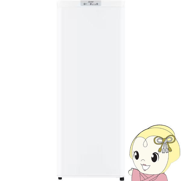 在庫あり　冷凍庫 1ドア 小型 家庭用 三菱電機 MF-U14K-W 右開き 前開き 144L ホワイト ファン式 霜取り不要 スリム 急速冷凍 耐熱トップテーブル