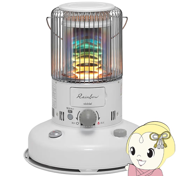 石油ストーブ 対流形 トヨトミ レインボーストーブ 木造7畳まで/コンクリート9畳まで ホワイト RB-2524-W おしゃれ
