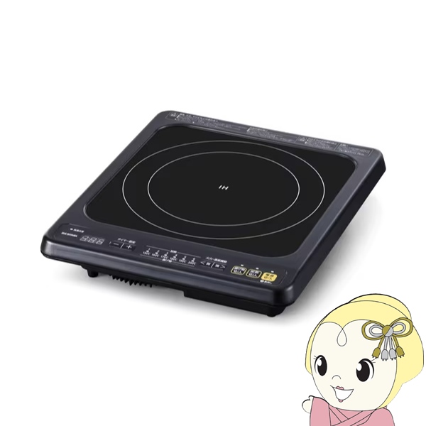 ビルトインIHクッキングヒーター アイリスオーヤマ 1口 100V IHC-B113-B ブラック