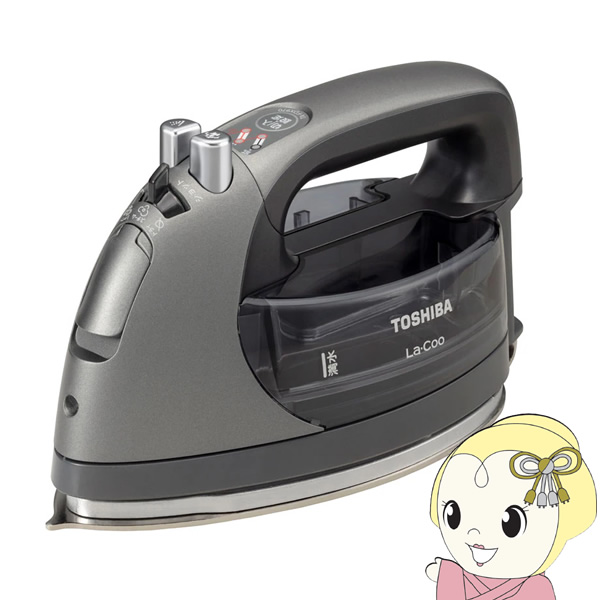 [予約]スチームアイロン 東芝 TOSHIBA La・Coo コードレス ブラックスチール TA-FDX970-K