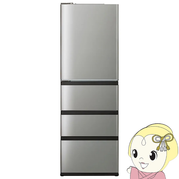 [予約 約1週間以降]冷蔵庫 【標準設置費込】 AQUA アクア 433L 4ドア 左開き チタンシルバー AQUA DELIE+ デリエプラス AQR-V43RL-S ぎおん