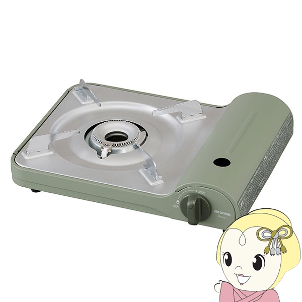 在庫あり アイリスオーヤマ カセットコンロスリム IGC-E1-G オリーブグリーンの通販はau PAY マーケット - ぎおん | au PAY マーケット－通販サイト