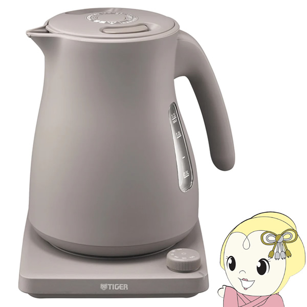 電気ケトル Tiger タイガー魔法瓶 1.2L チェスナッツグレー QUICK＆SAFE＋ PTV-A120-HC