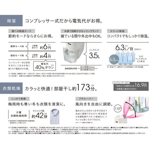 在庫あり 衣類乾燥除湿機 コロナ CORONA Pシリーズ 除湿量1日6.3L