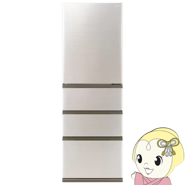 [予約 約1週間以降]冷蔵庫 【標準設置費込】 AQUA アクア 362L 4ドア 右開き FREEZIA+ ブライトシャンパン AQR-36R2-N ぎおん