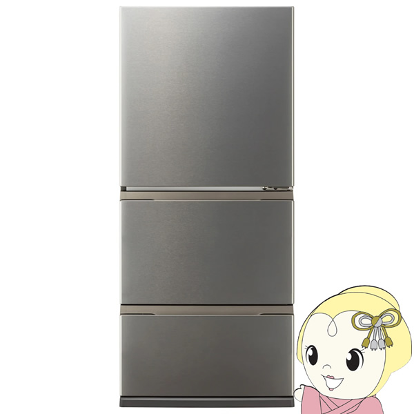 [予約 約1週間以降]冷蔵庫 【標準設置費込】 AQUA アクア 262L 3ドア 右開き FREEZIA+ ブライトダークシルバー AQR-S26R-DS　ぎおん
