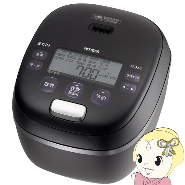 [予約]炊飯器 タイガー TIGER 1升炊き 圧力IHジャー炊飯器 炊きたて ご泡火炊き オフブラック JRI-G180-KO