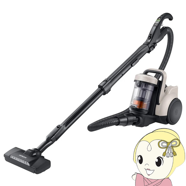 掃除機 日立 HITACHI サイクロン式クリーナー コード式 自走式パワーブラシ　マーブルアイボリー パワかるサイクロン CV-SP300P-C