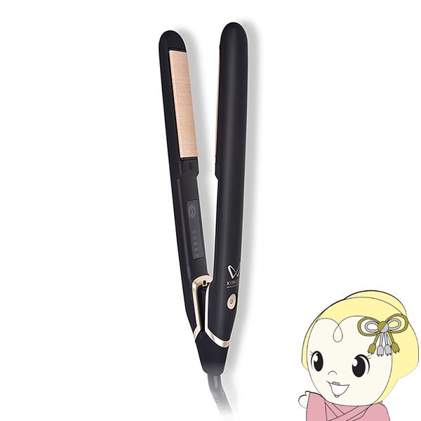在庫あり　ストレートアイロン KINUJO キヌージョ 絹女 W worldwide model 海外対応 ブラック DS200-BK