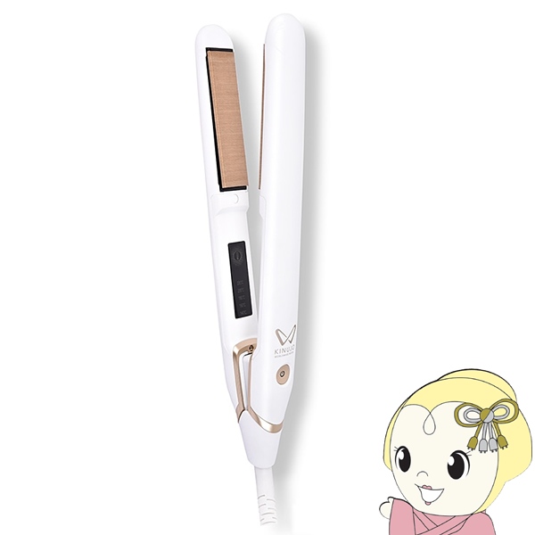 在庫あり　ストレートアイロン KINUJO キヌージョ 絹女 W worldwide model 海外対応 ホワイト DS200