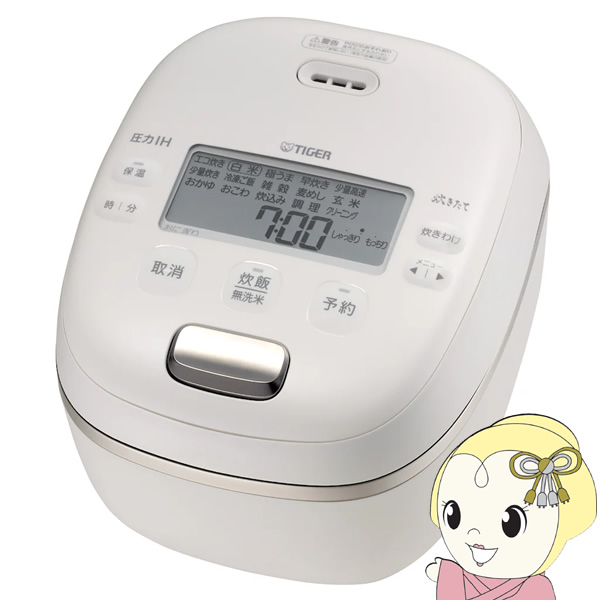 [予約]圧力IHジャー炊飯器 TIGER タイガー 3.5合炊き オフホワイト 炊きたて ご泡火炊き JRI-C060-WO