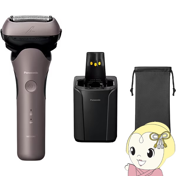 在庫あり　お風呂でも剃れる パナソニック Panasonic ラムダッシュ 3枚刃 LAMDASH3 ES-L381W-N AI搭載 全自動洗浄充電器付 髭剃り 電動シェーバー