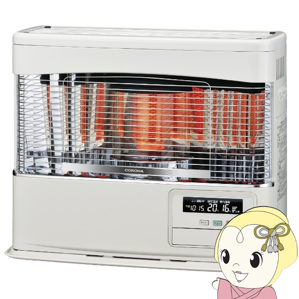 [予約]コロナ FF式輻射石油ストーブ FF-6825PR-W ホワイト PRシリーズ  FF式輻射（ラウンドタイプ） 木造18畳 コンクリート28畳