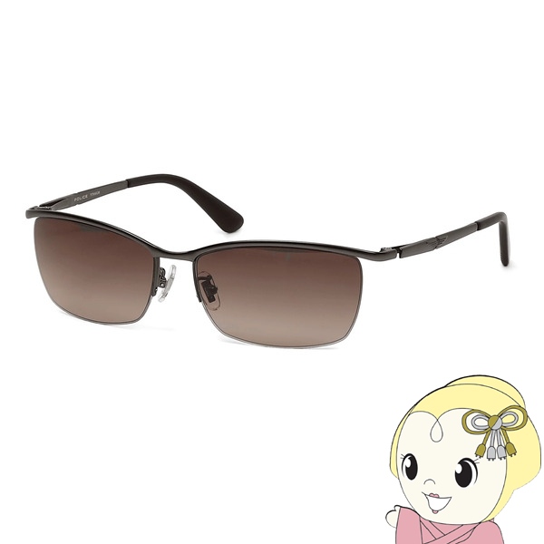 サングラス POLICE ポリス SPLQ05J-0627 正規品 SPLQ05J 0627 ブラウン スクエア  メンズ レディース ユニセックス