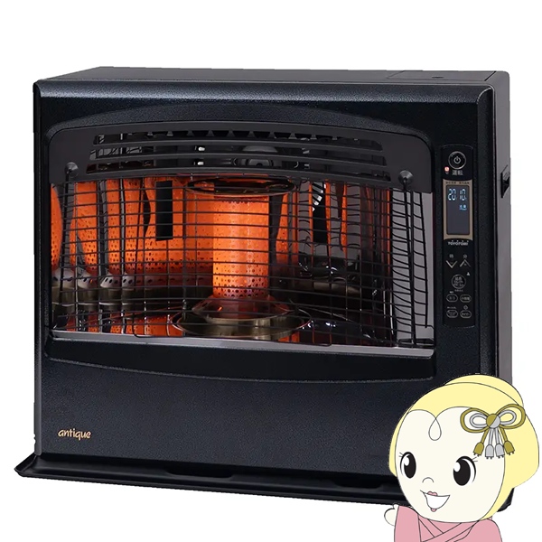 在庫あり　石油ファンヒーター トヨトミ TOYOTOMI アンティークモデル  遠赤外線・微温風 ブラック LR-68P-B 木造18畳/鉄筋24畳まで おしゃれ 石油ストーブ